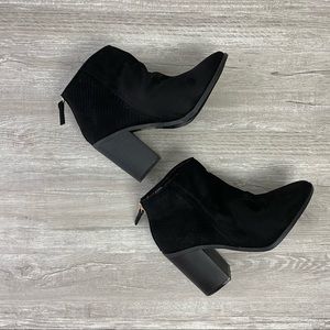 CECELIA NEW YORK | Shoes | Nwot Celia Black Suede Ankle Zip Up Booties ...